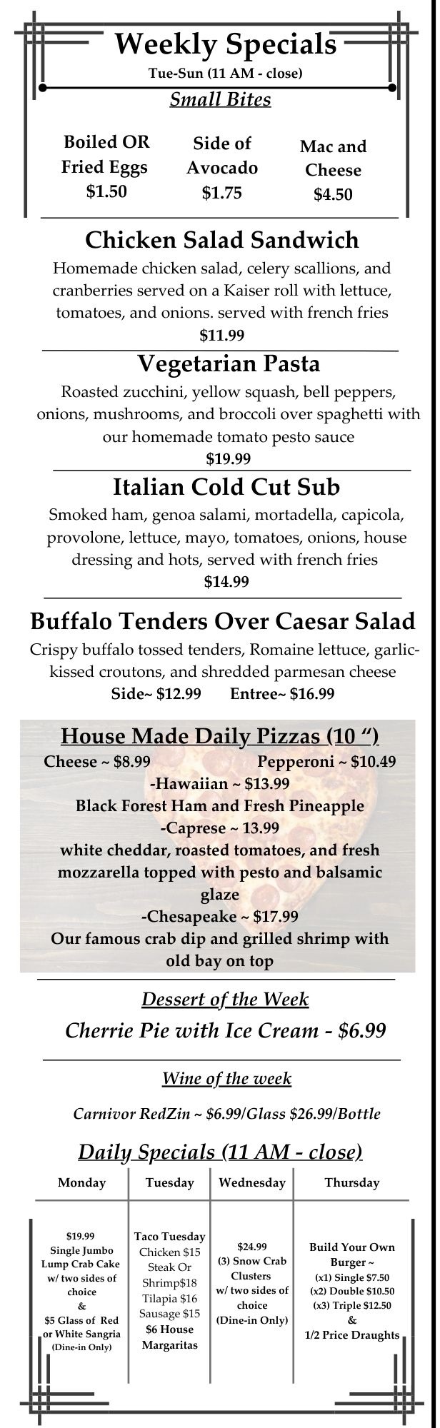 Fine Casual Dining, Catering & Special Events | 7 West Bistro Grille